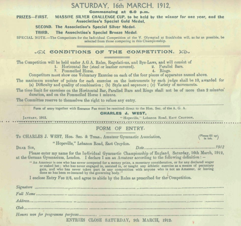 1900-1939 - Gymnastics History